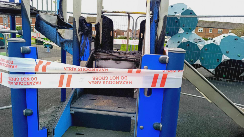 New Crewe playground equipment torched in arson attack | Local News ...