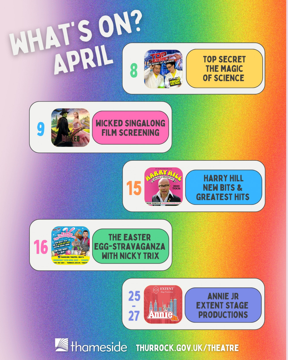 Thameside Theatre springs into life with a variety of shows including ...