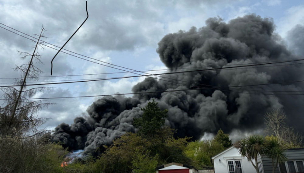 Explosions followed by plume of smoke from site close to A13. Four ...