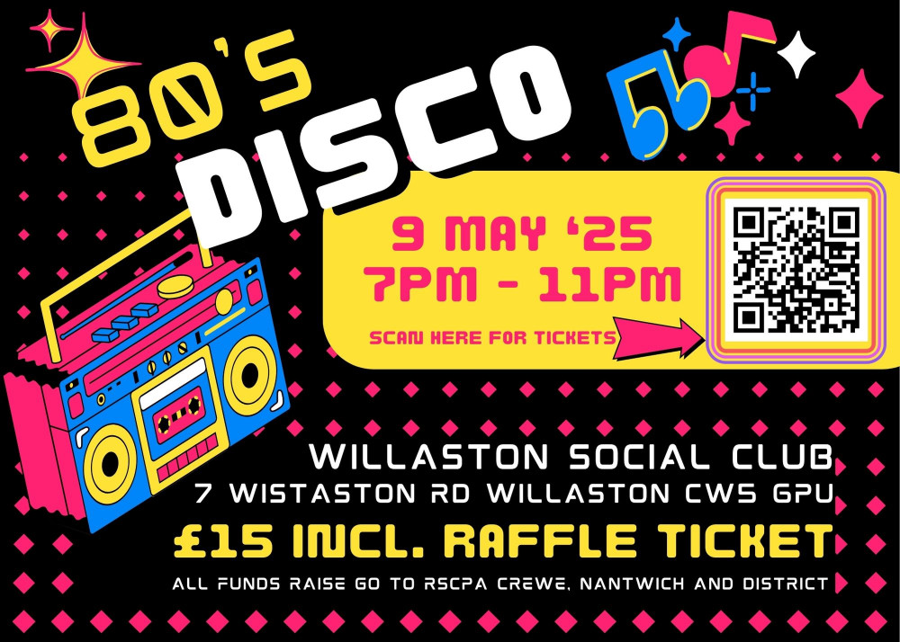 80s Disco @ Willaston Social Club | Music | News | Nantwich Nub News ...