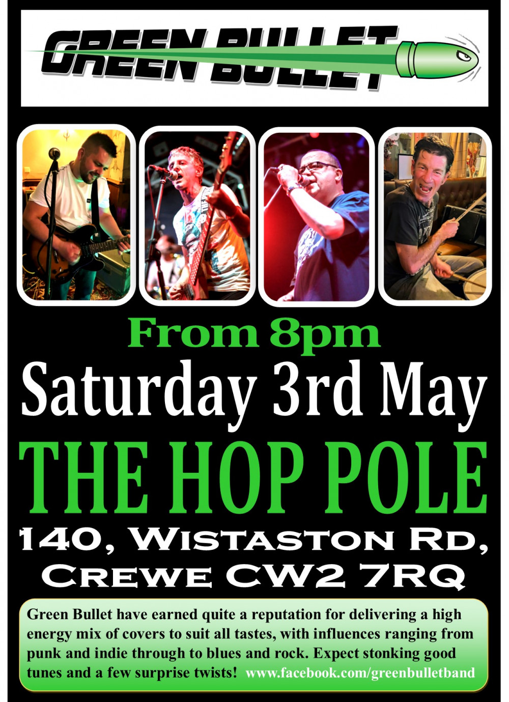 Green Bullet @ The Hop Pole | Music | News | Crewe Nub News | by David ...