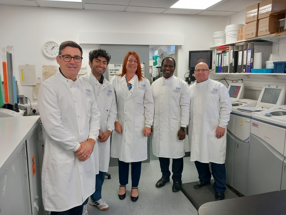 Greater Manchester Mayor Andy Burnham visits Stepping Hill Hospital ...