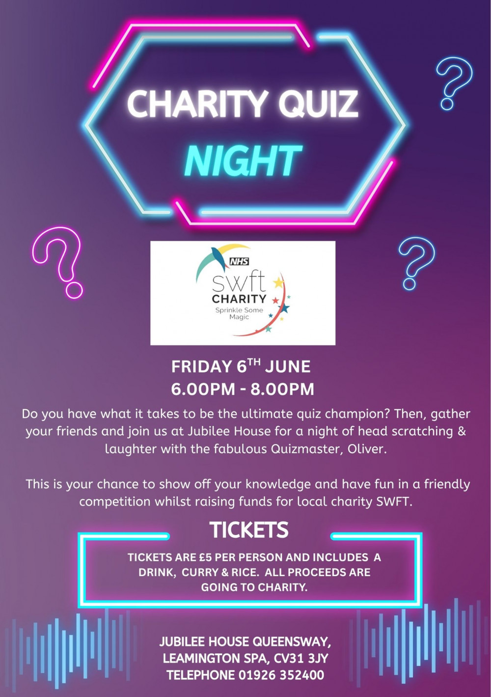 Charity Quiz Night in aid of SWFT (NHS) | Leisure | News | Kenilworth ...