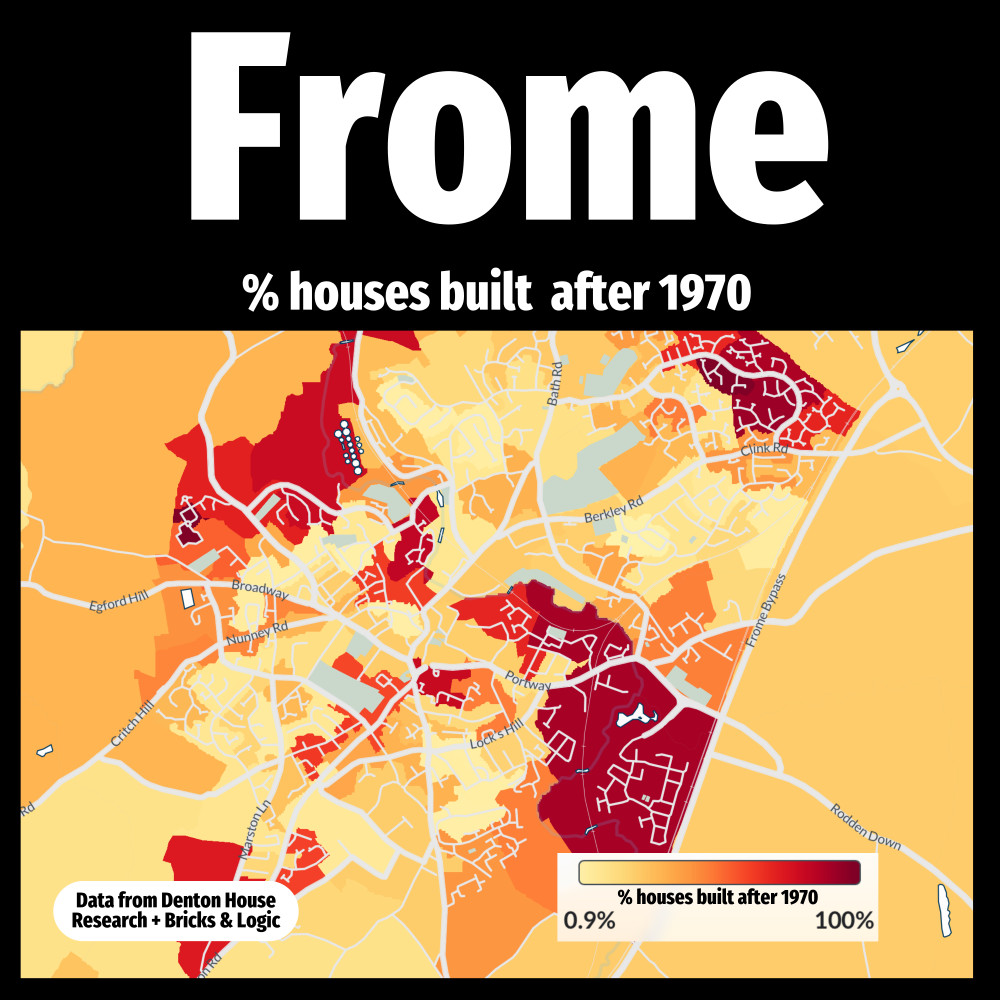 Frome’s housing map reveals where old meets new in the property market ...