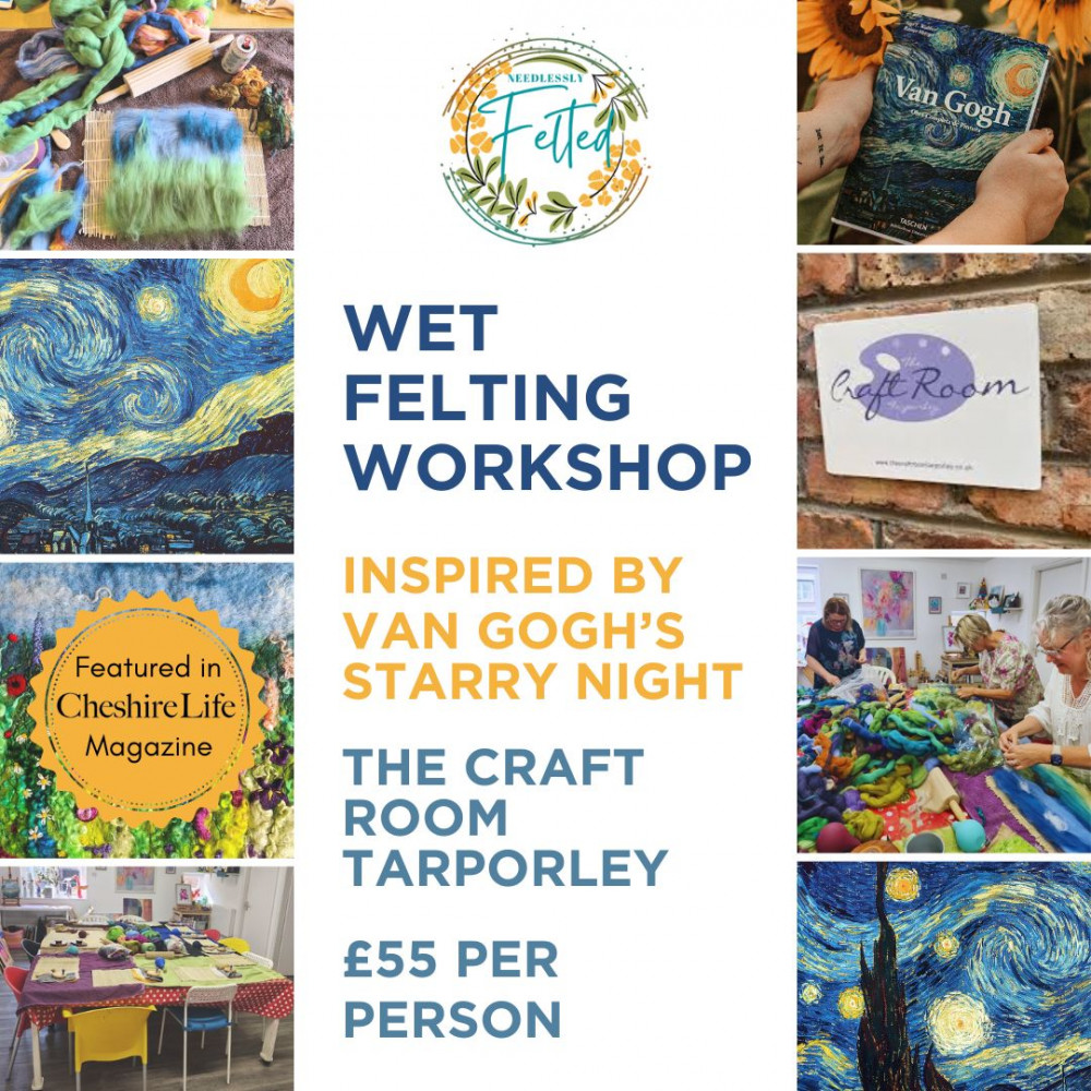 Wet Felting inspired by Van Gogh’s Starry Night - Tarporley | Arts ...