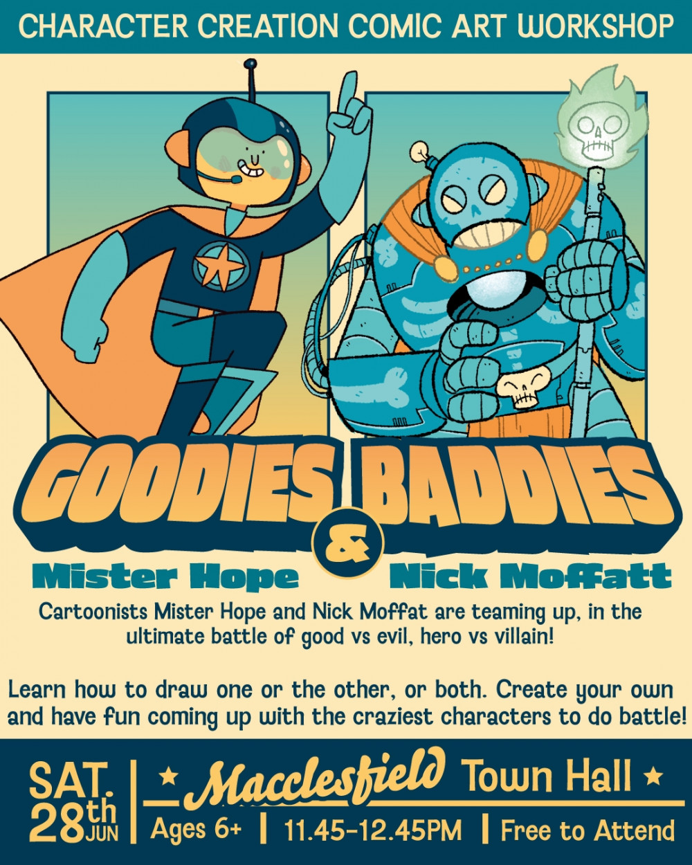 GOODIES & BADDIES! – CHARACTER CREATION COMIC ART WORKSHOP (FREE ...