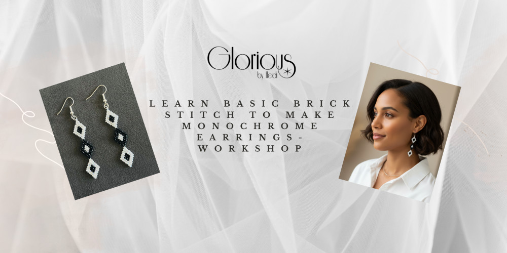 Learn Basic Brick Stitch Beading to Create Monochrome Earrings | Arts ...