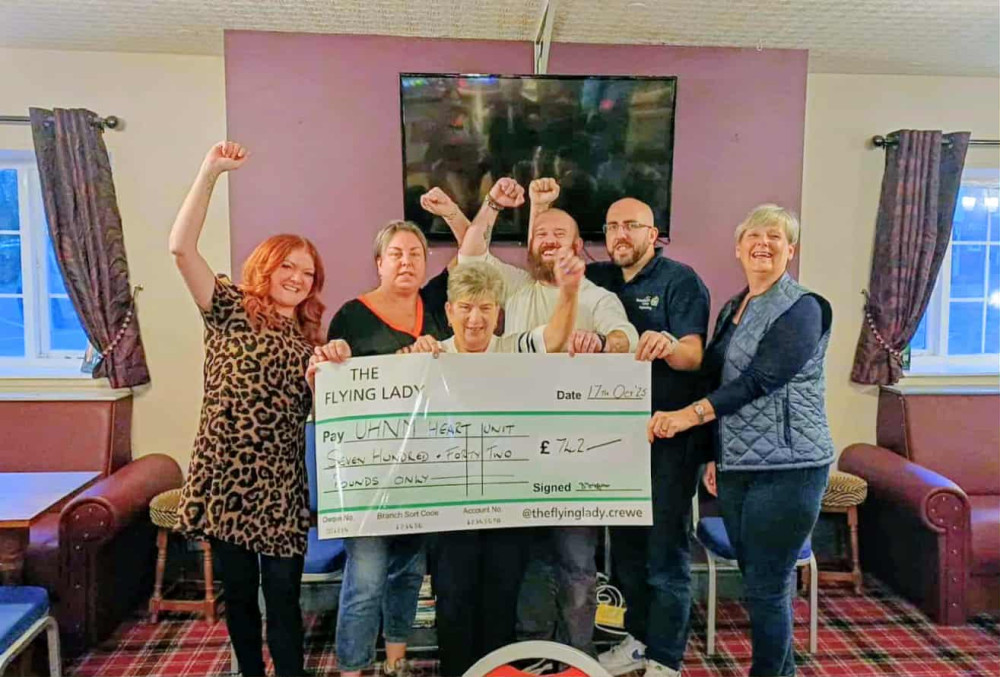 Crewe pub raises over £700 for heart unit following recent deaths of ...
