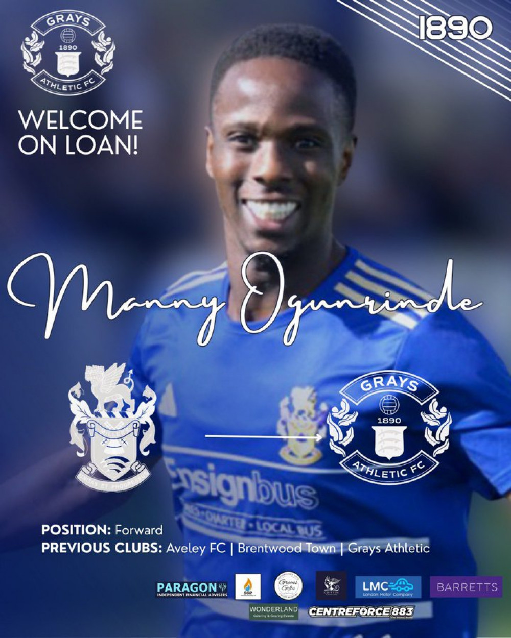 Manny is back in a Grays shirt | Football | News | Thurrock Nub News ...